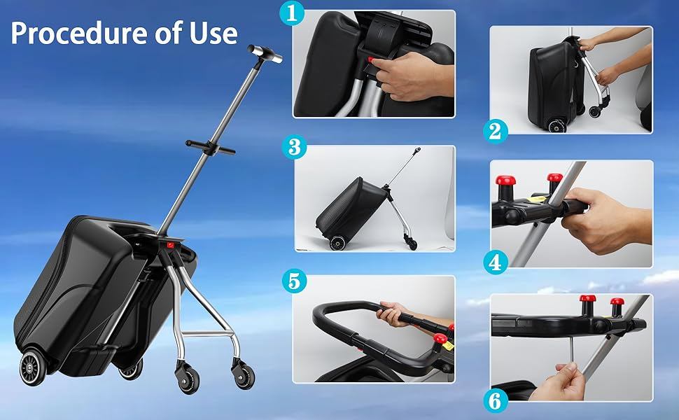 SG Stock Kid Foldable trolley kids luggage Baby Stroller 20-inch Travel ...