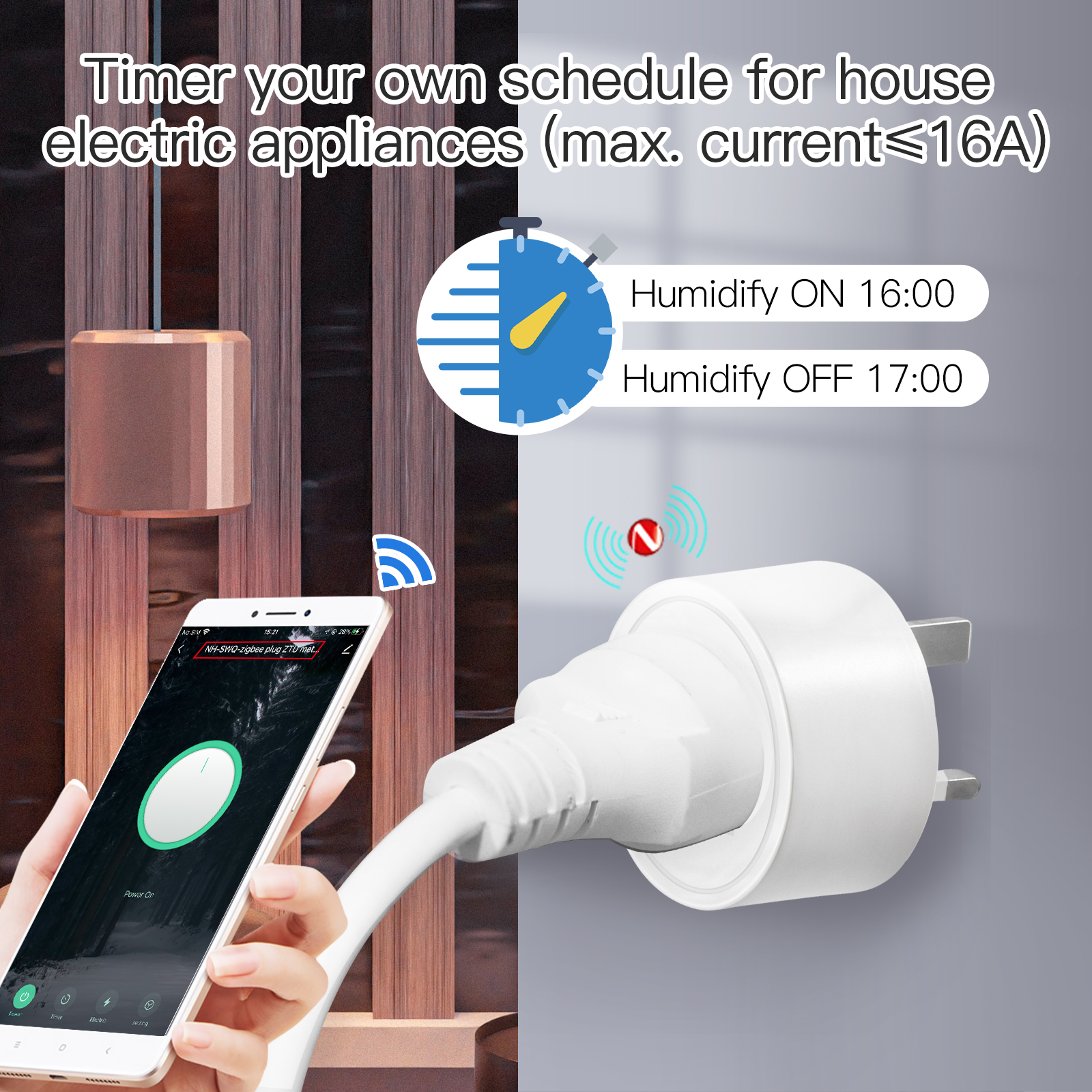 ZigBee Tuya Socket Power Plug 16A ZIGBEE Hub require！！ Smart APP ...