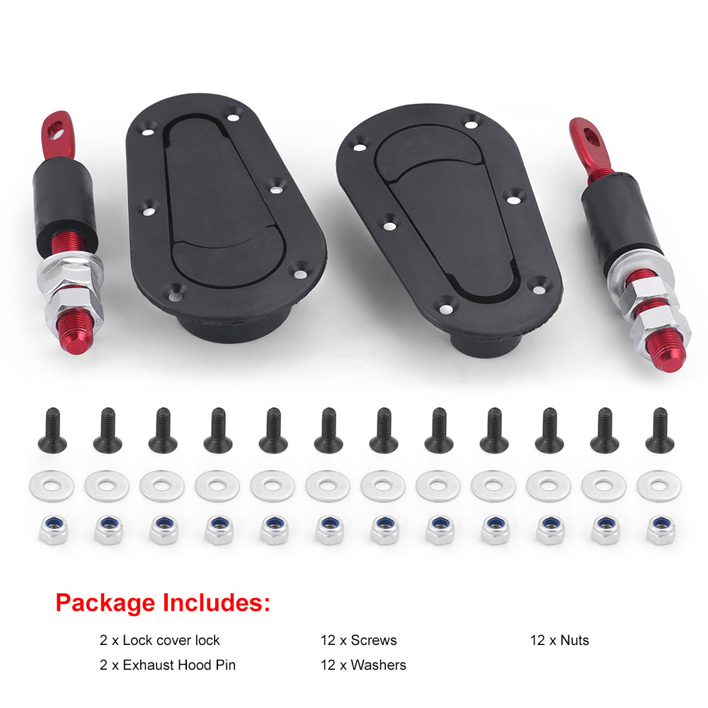 Universal Racing Car Hood Pin Engine Bonnet Latch Lock Kit Refitting ...