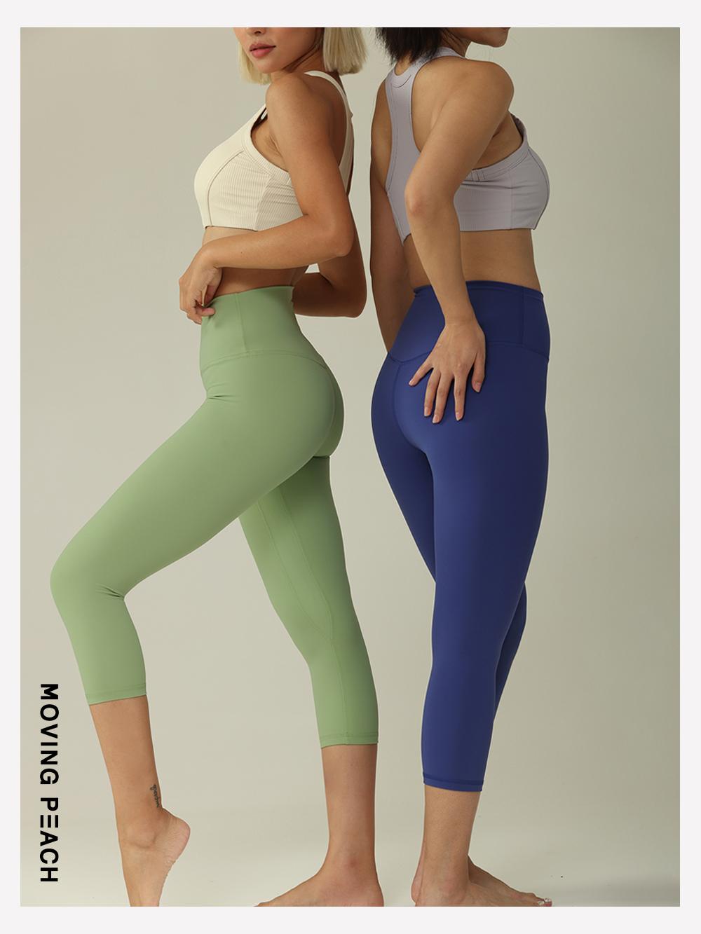 MOVING PEACH Capri Pants Yoga Pants High Waist Buttery Soft Fitness ...