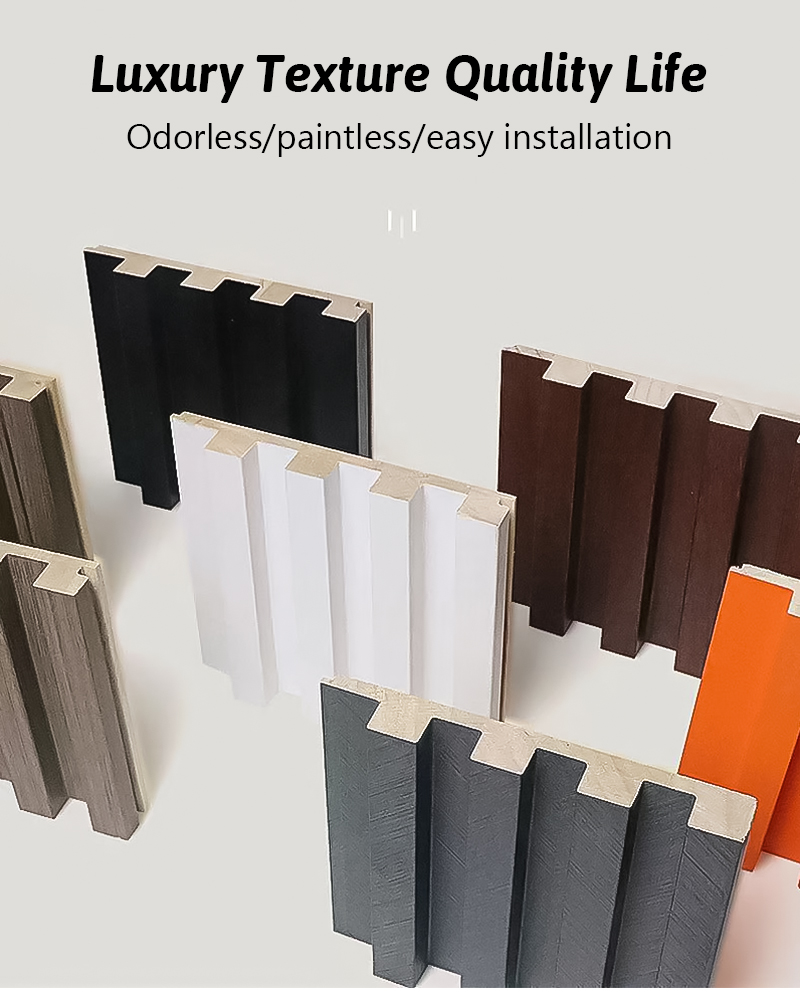 Partition panel fluted wall panel decoration room divider wood flute ...