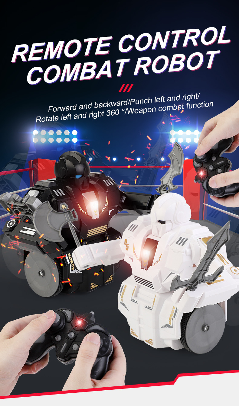 RC Fighting Battle Robot Children Boy Gift Remote Control Robot Game Handle Interactive Toys for ...