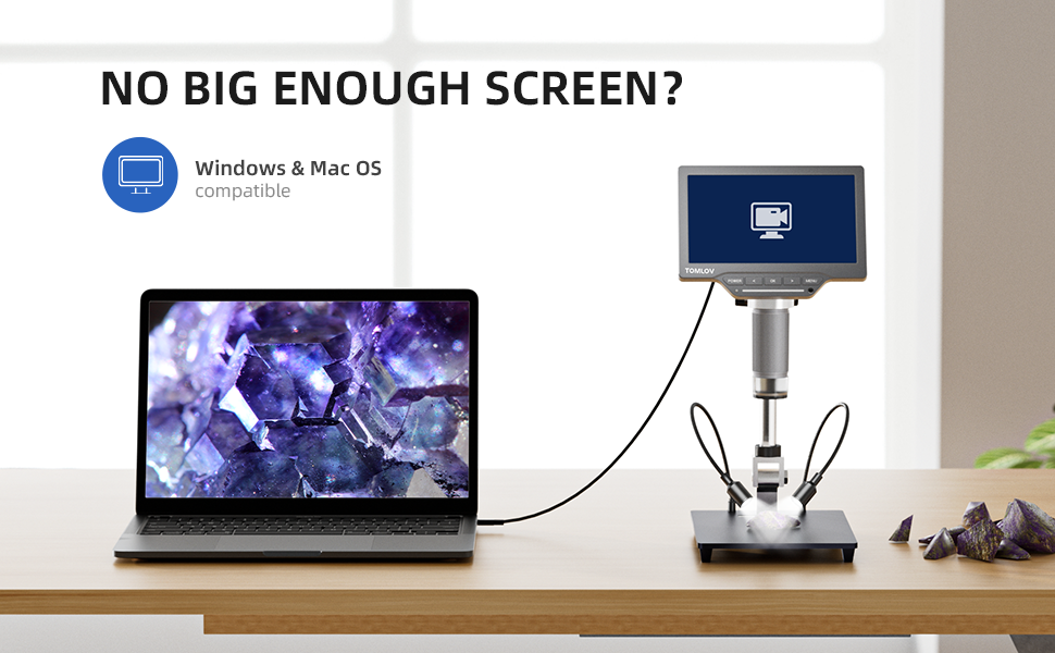 Elikliv EDM201 SE 7 Inch 1200X LCD Digital Microscope 12MP with Screen ...