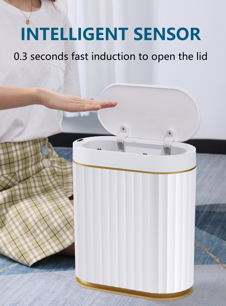 5/7L Automatic Sensor Trash Can Bathroom Kitchen Smart Garbage Bin ...