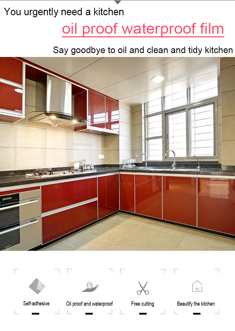 Self-adhesive Transparent Film Marble Wood Desktop Protective Film ...