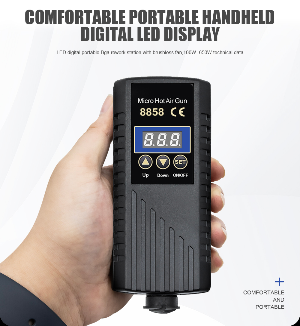 JCD New Hot Air Gun 8858 110V / 220V Portable BGA Rework Soldering ...