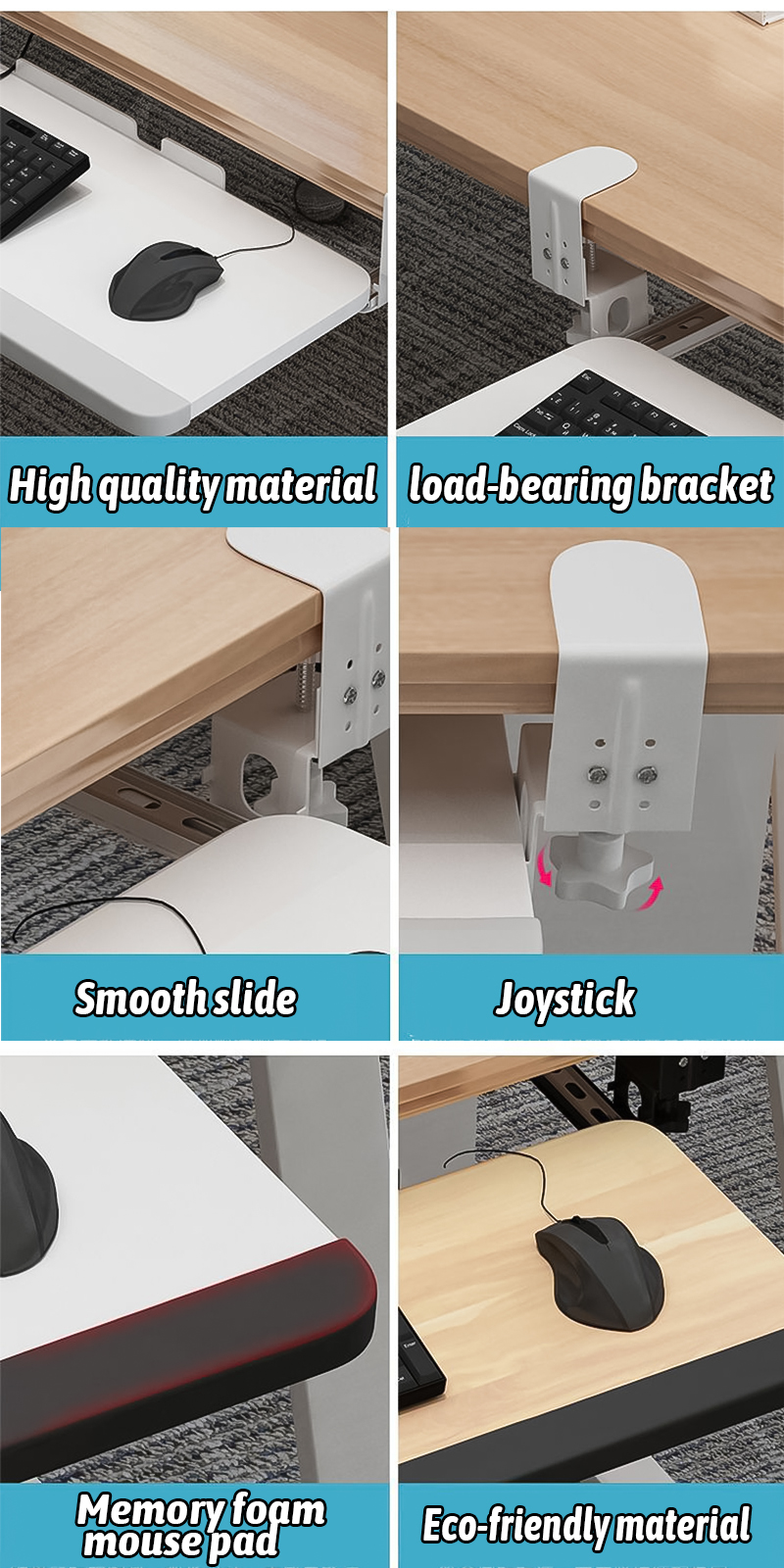 Keyboard bracket non-perforated drawer shelf bracket non-installation ...