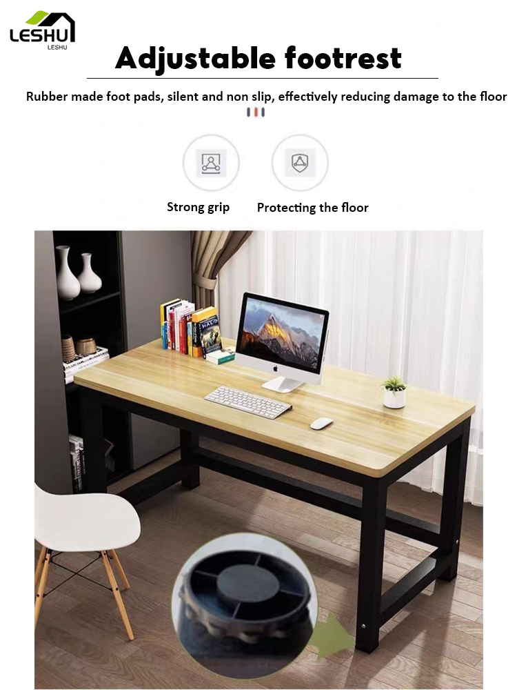 【SG】Study Table with shelves Computer Desk Office Table Walnut/Black ...