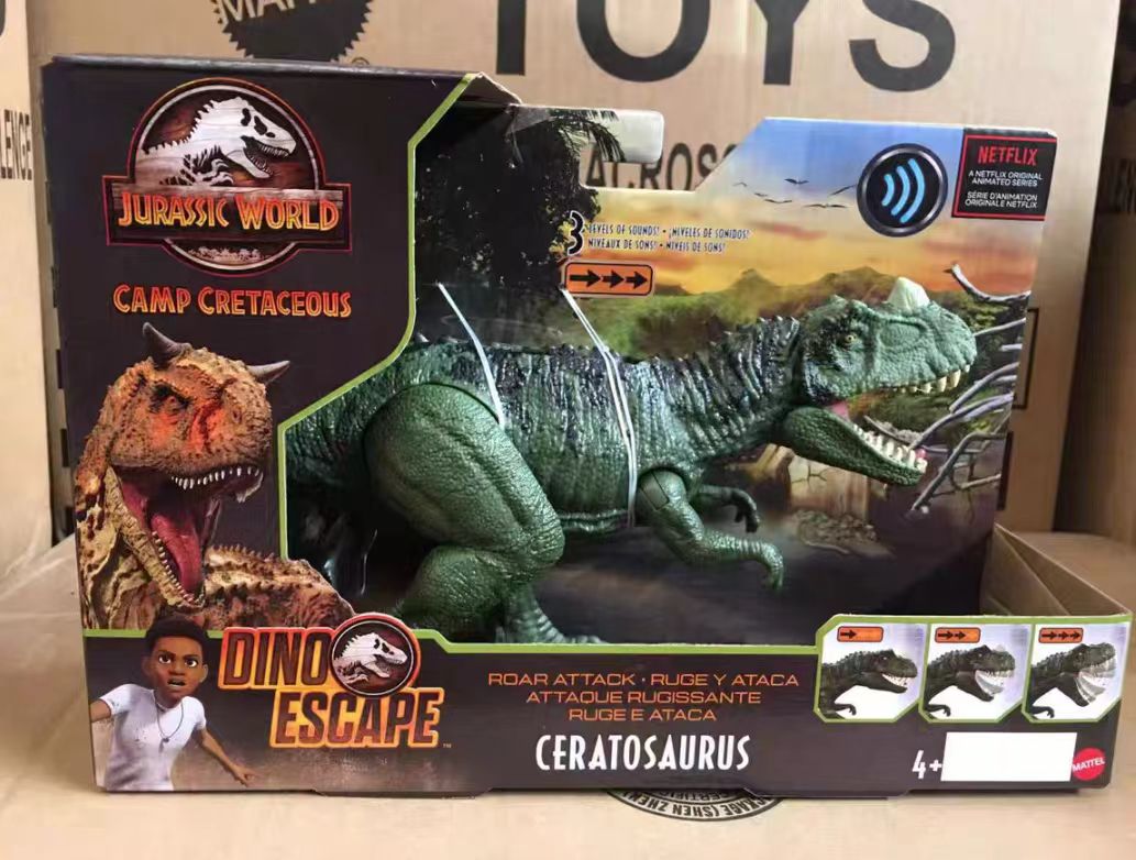 Jurassic World Toys Camp Cretaceous Roar Attack Ceratosaurus Dinosaur ...