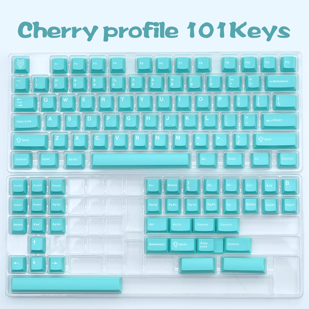 【Aifei studio】Tiffany green keycaps cherry profile No pad area Double ...