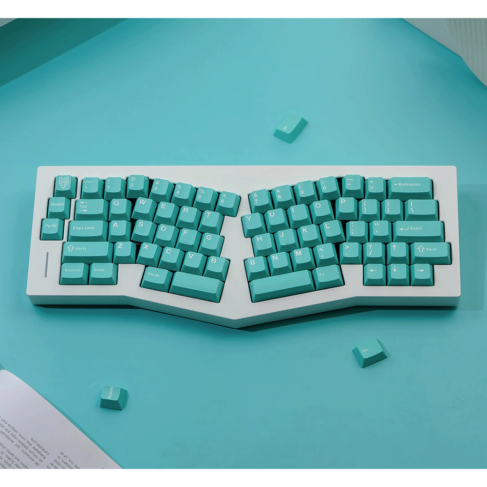 【Aifei studio】Tiffany green keycaps cherry profile No pad area Double ...
