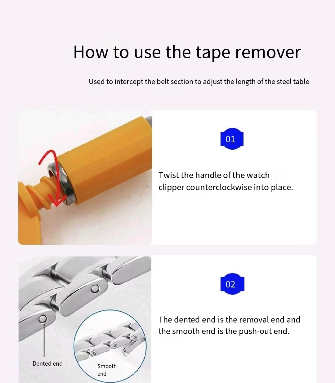 Watch repair, watch strap removal tool set, manual DIY steel watch ...