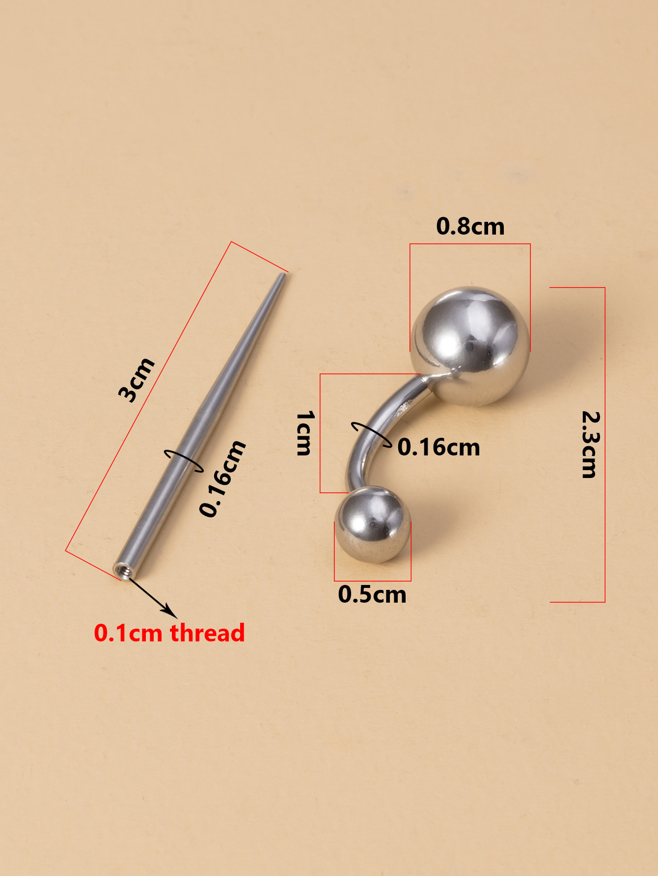 316L Steel Lip Nose Tongue Cartilage Eyebrow Navel Piercing Jewelry ...