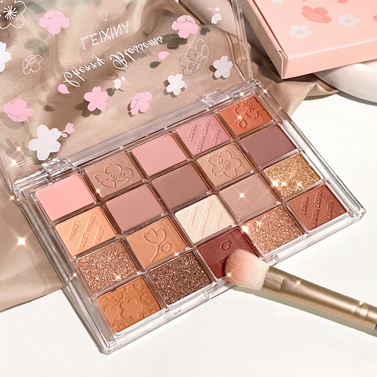 20 Color Eyeshadow Palette Sequins Glitter Pearlescent Matte ins Makeup ...