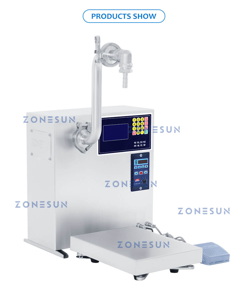 ZONESUN ZS-GPW1 Liquid Filler Weigher Cooking Oil Beverage Drinks High Flow Gear Pump Footswitch ...