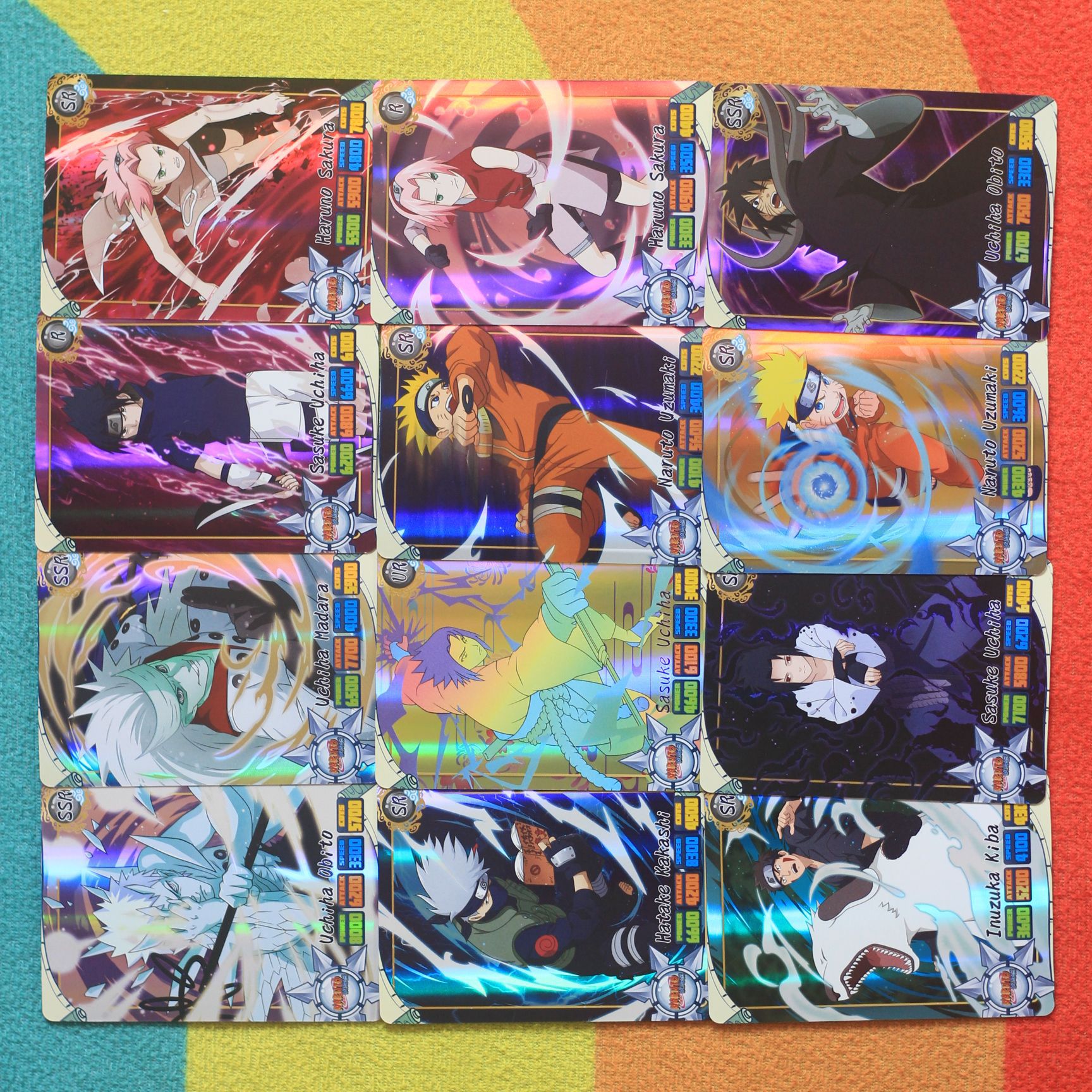 50Pcs/Pack Naruto Flash Shiny Cards SSR Deluxe Rare Collection Game ...