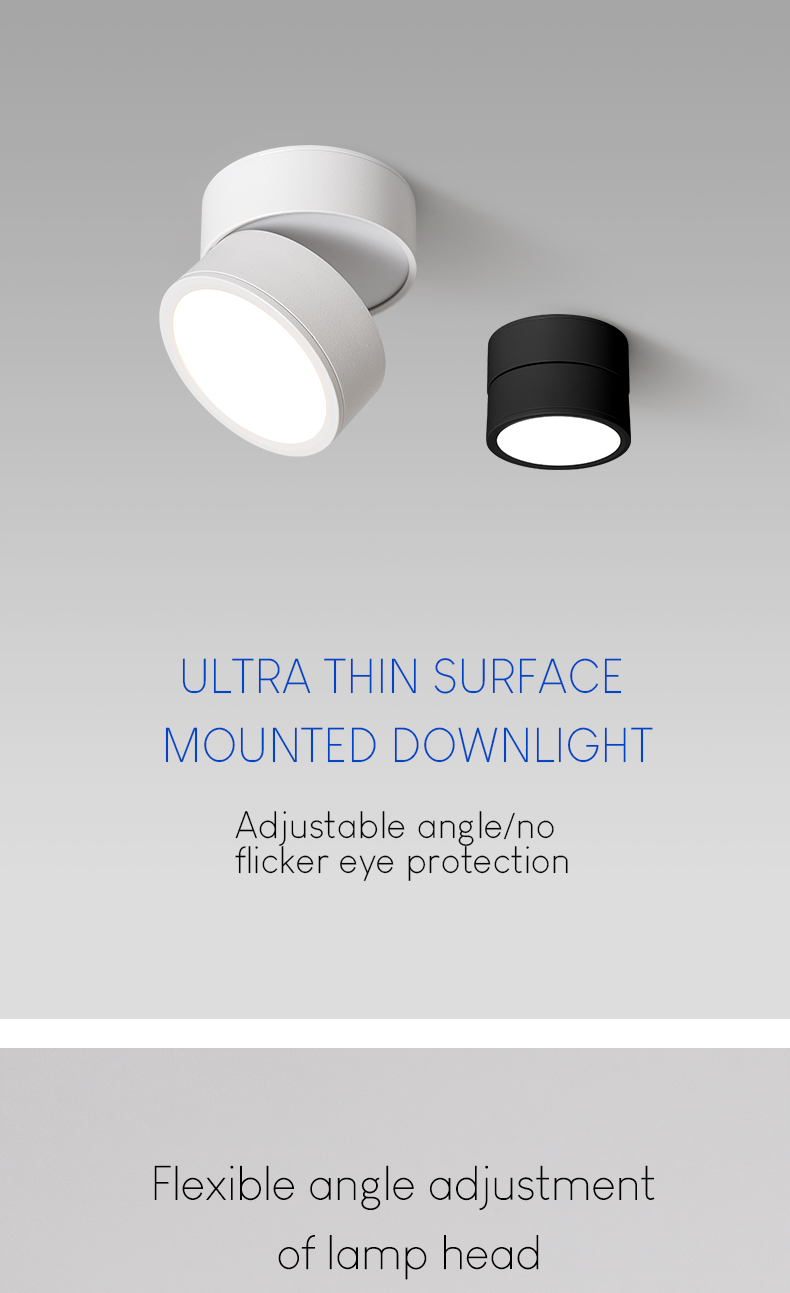 LED Downlight Foldable Ceiling Light Rotatable Down Light Surface ...