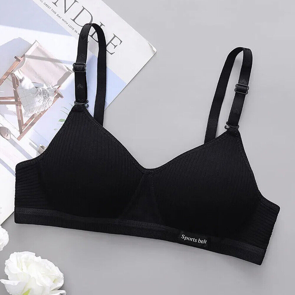 Casual Smooth Full Cup Bra with Small Bust Push-up Plaid No Wires ...