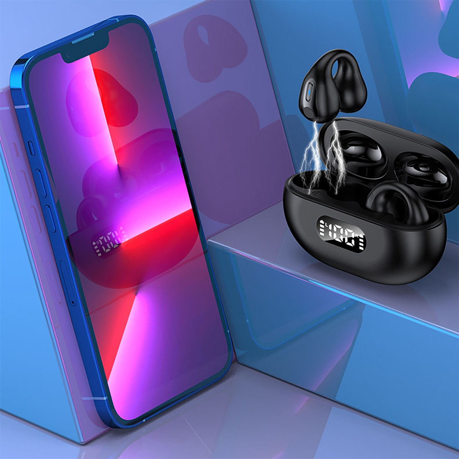 TZUZL X22 Wireless Headphones Bluetooth 5.3 Bone Conduction Earphones ...