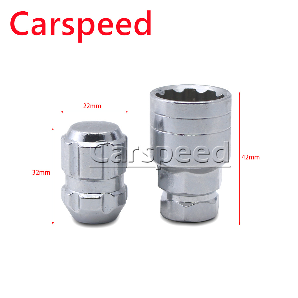 Anti-Theft Tire Wheel Lug Nuts Security Spline Type Steel Car Wheel Rim ...