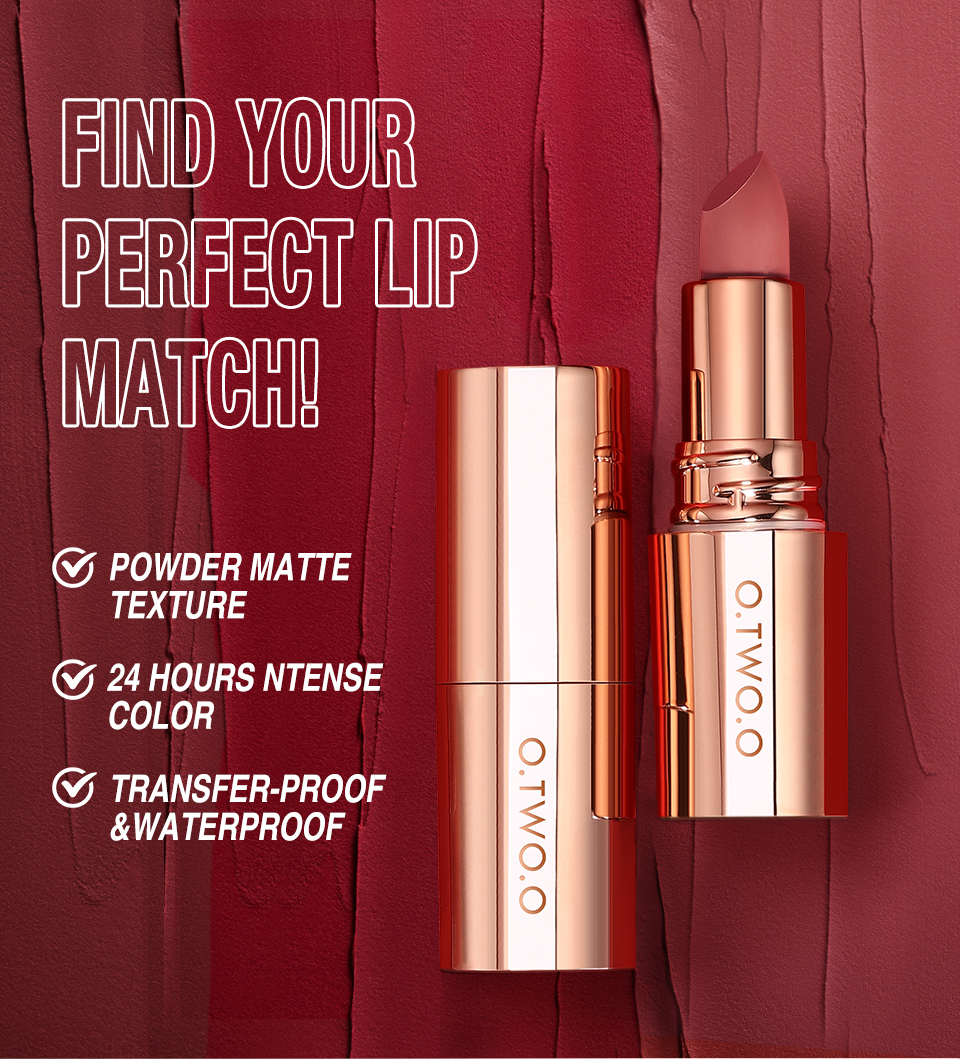 O.TWO.O Matte Lipstick Non-stick Cup Lip Gloss Waterproof Liptint 24H ...