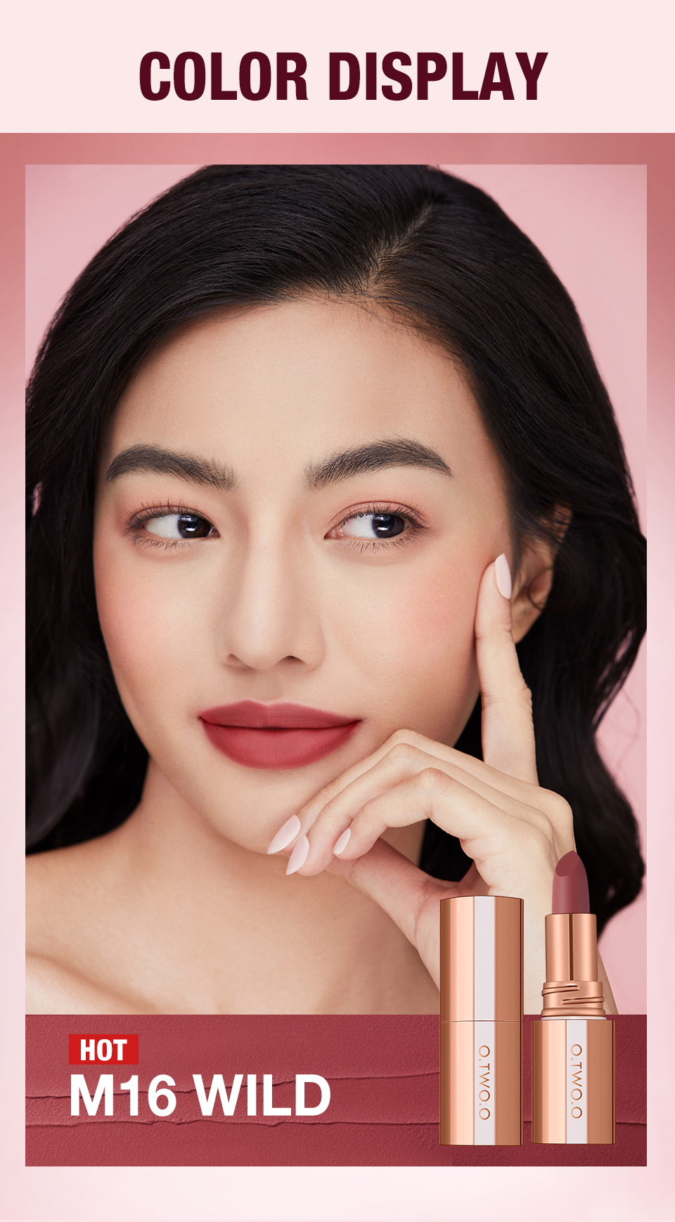 O.TWO.O Matte Lipstick Non-stick Cup Lip Gloss Waterproof Liptint 24H ...
