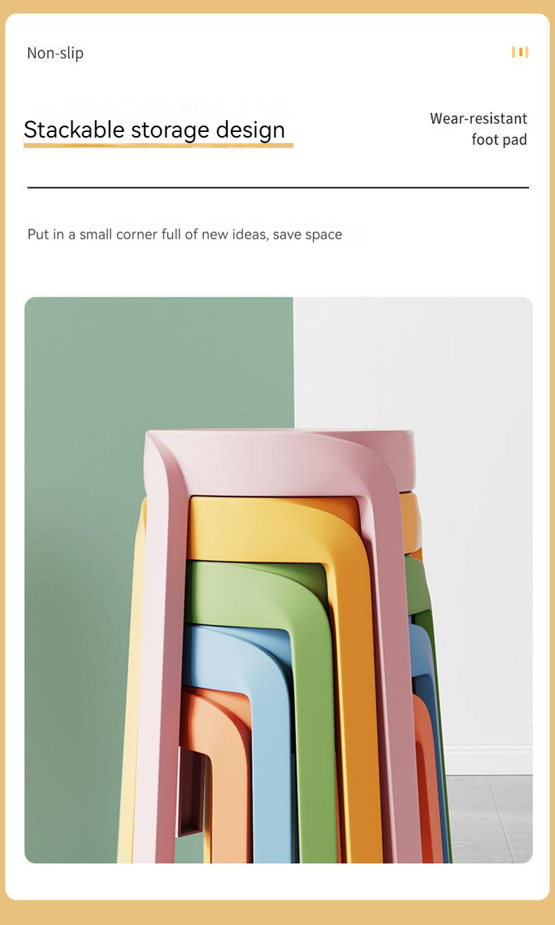 【SG Seller】Stackable Plastic Stool Chair Dining Chair Set of Living ...