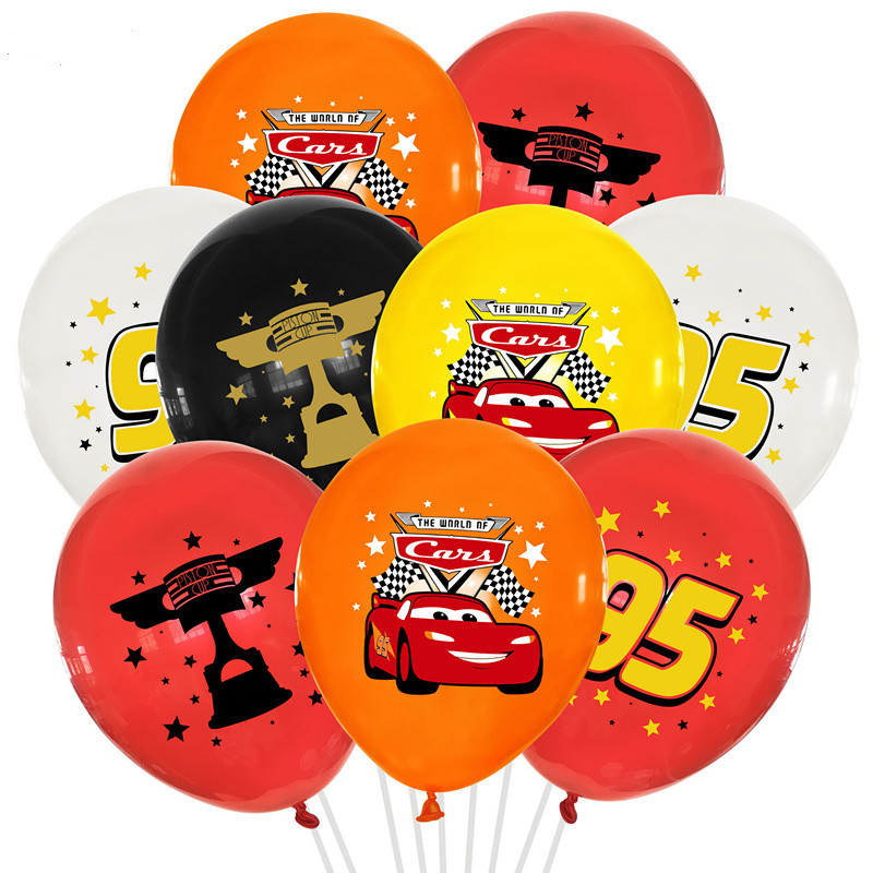10pcs Cars 12 Inch Latex Balloon Lightning McQueen Mater Balloons ...