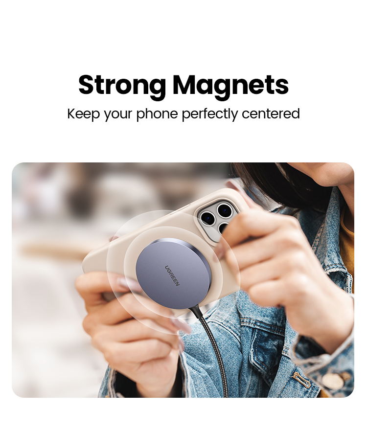 UGREEN Magnetic Wireless Charger For iPhone 12 13 Series Phone Charger ...
