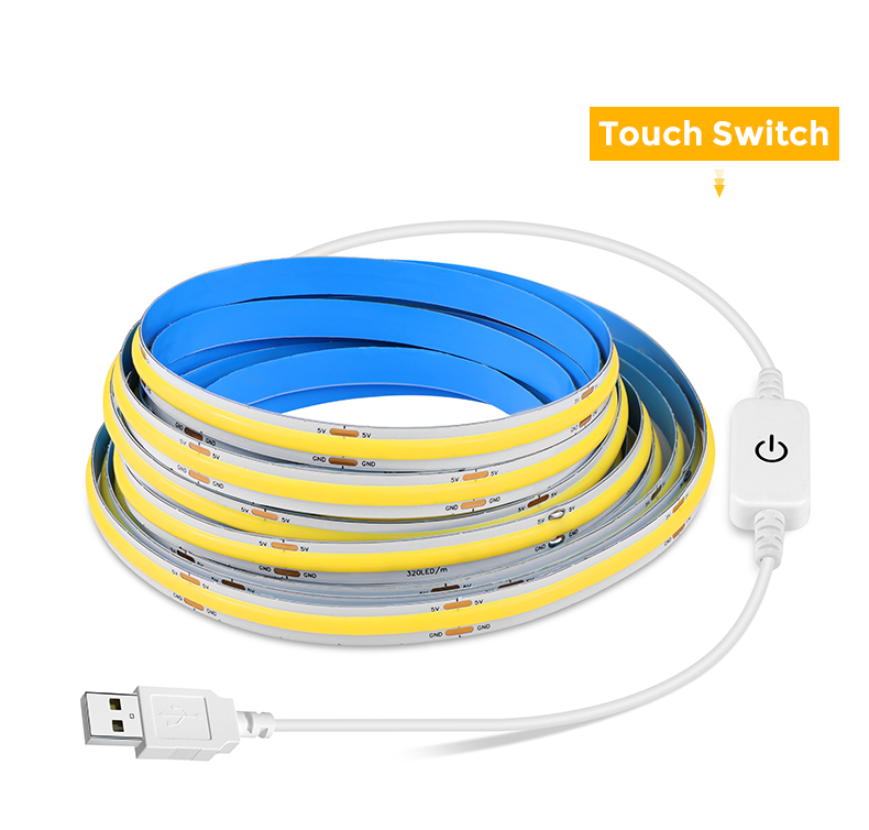 5V USB Dimmable LED Strip Lights 320LEDs/m White 3000K 4000K 6000K ...