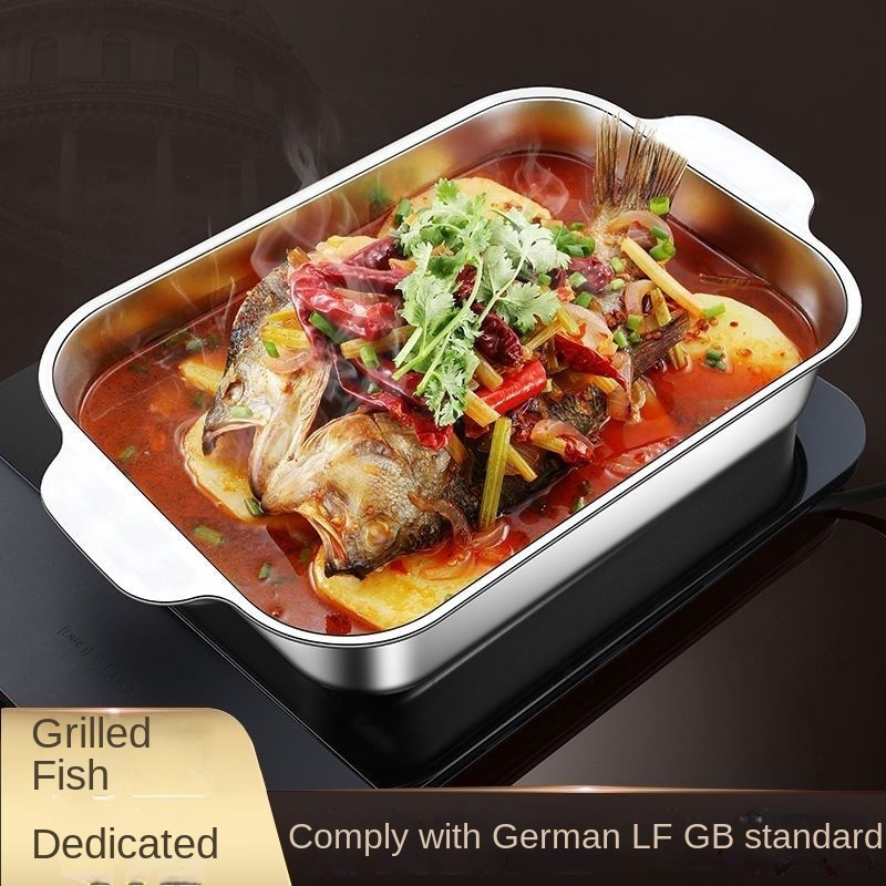 Hot Selling Stainless Steel Grilled Fish Plate Korean Flat Chassis ...