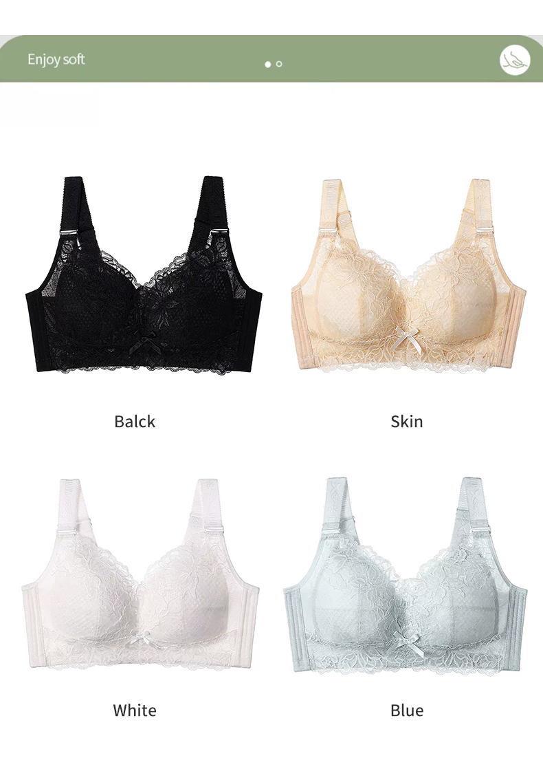 Fallsweet Women Minimizer Lace Bras Wireless Plus Size Lingeire Sexy