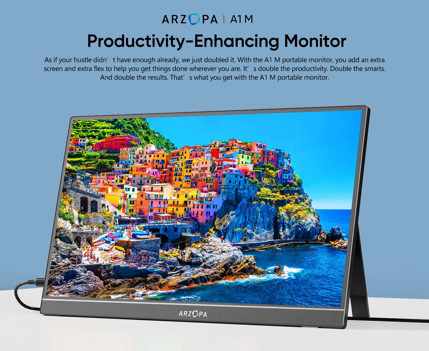 ARZOPA A1M -17.3'' 60Hz 1080P FHD HDR IPS Portable Monitor with Dual ...