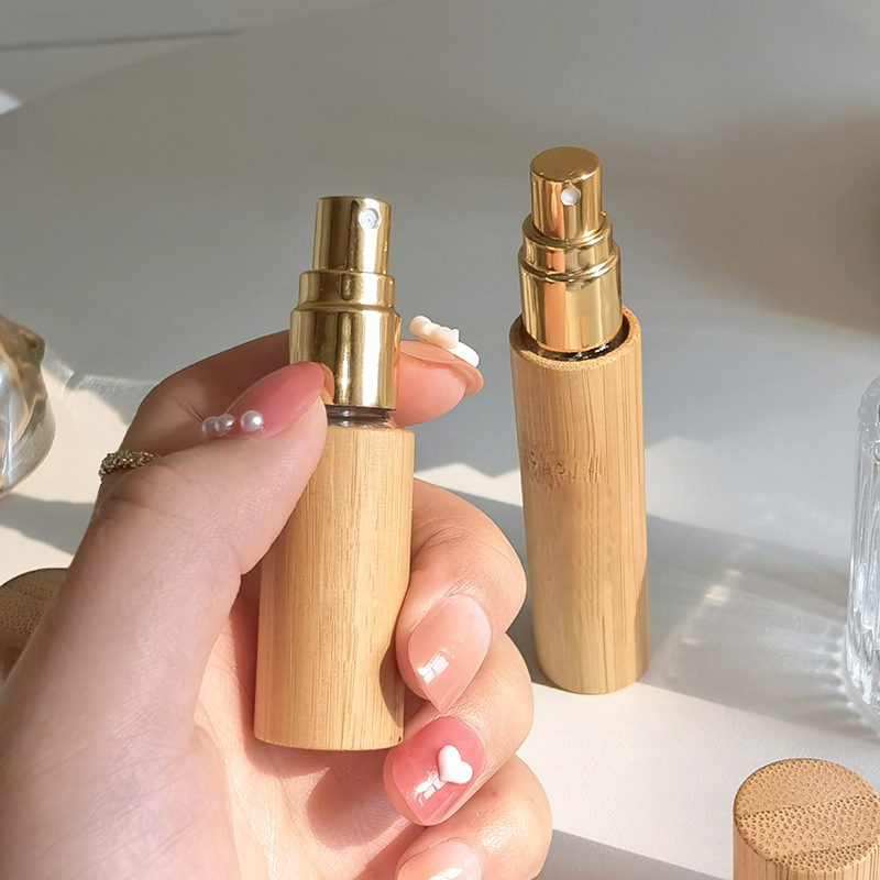 5ml/10ml Natural Bamboo Made Premium Perfume Sub-bottling Glass Spray ...