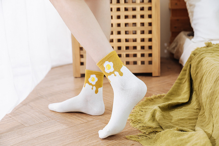 Ladies Creative Printed Milk Series Socks Gradient Socks | Shopee Singapore