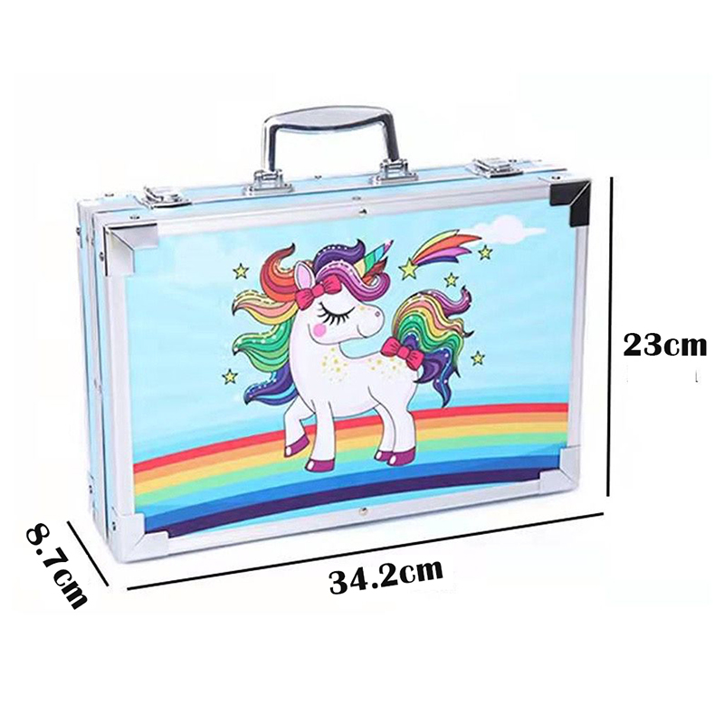 GEESO 145PCS Art Set Unicorn Design Aluminum Case Painting Pen ...