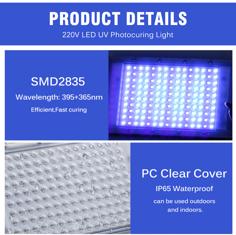 220V UV GEL Curing Lamps 395nm 365nm LED Curing Lights for Circuit ...