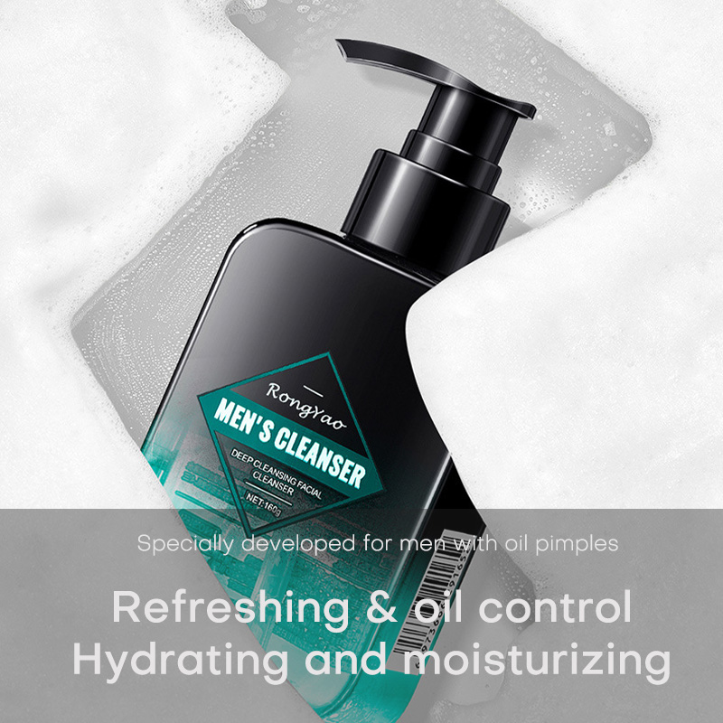 Men Face wash oil control moisturizing refreshing cleansing shrink ...