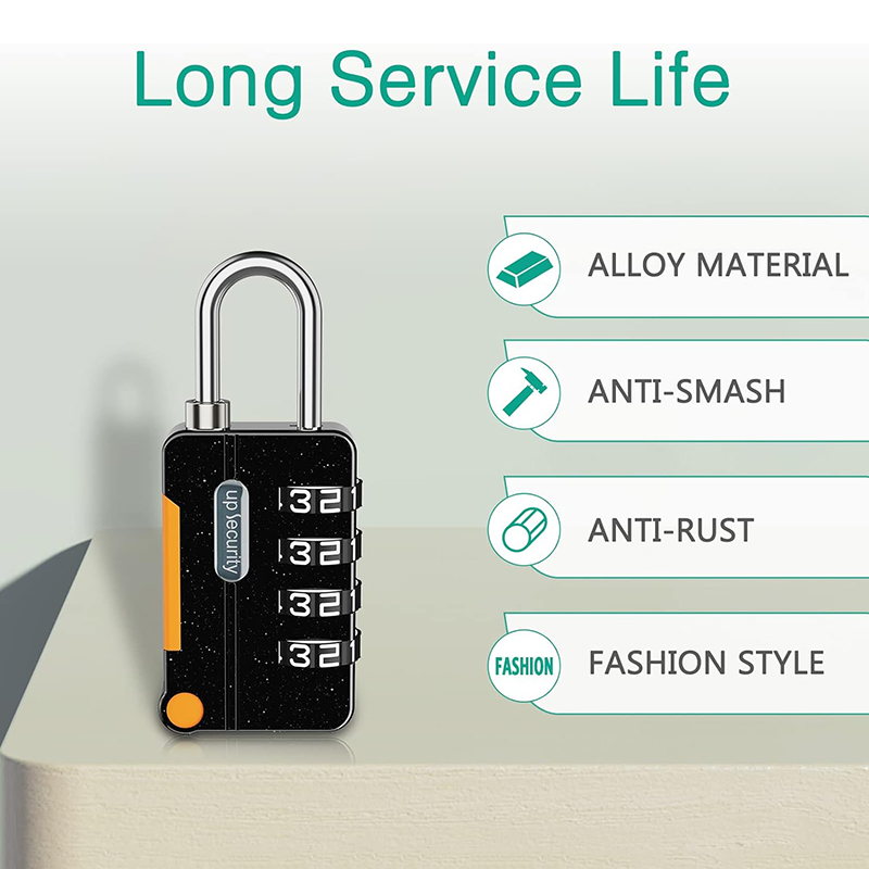 KIPRUN 4 Digit Combination Lock, Keyless Padlock, High Security ...
