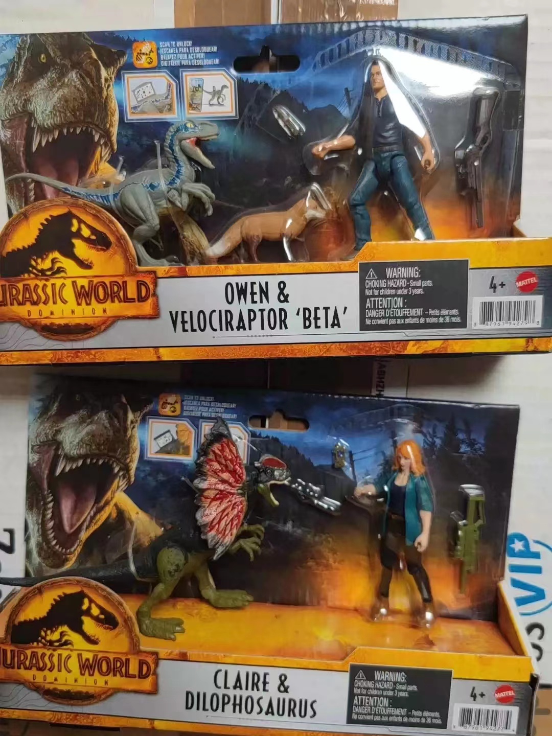 Jurassic World Dominion Human and Dino Pack, Owen & Velociraptor Beta ...