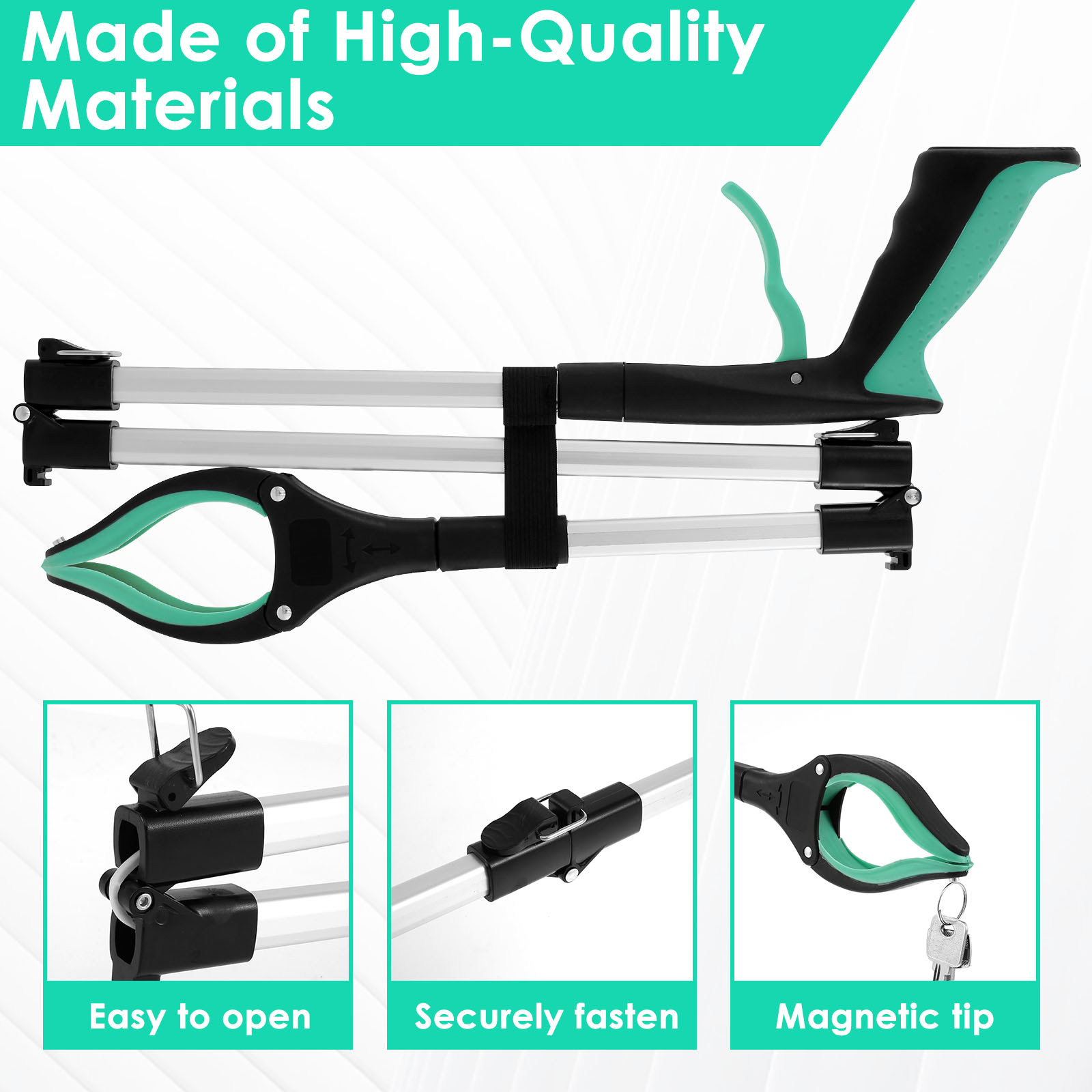 Foldable Grabber Reacher Tool Long Handle Pick Up Stick Reaching Claw ...