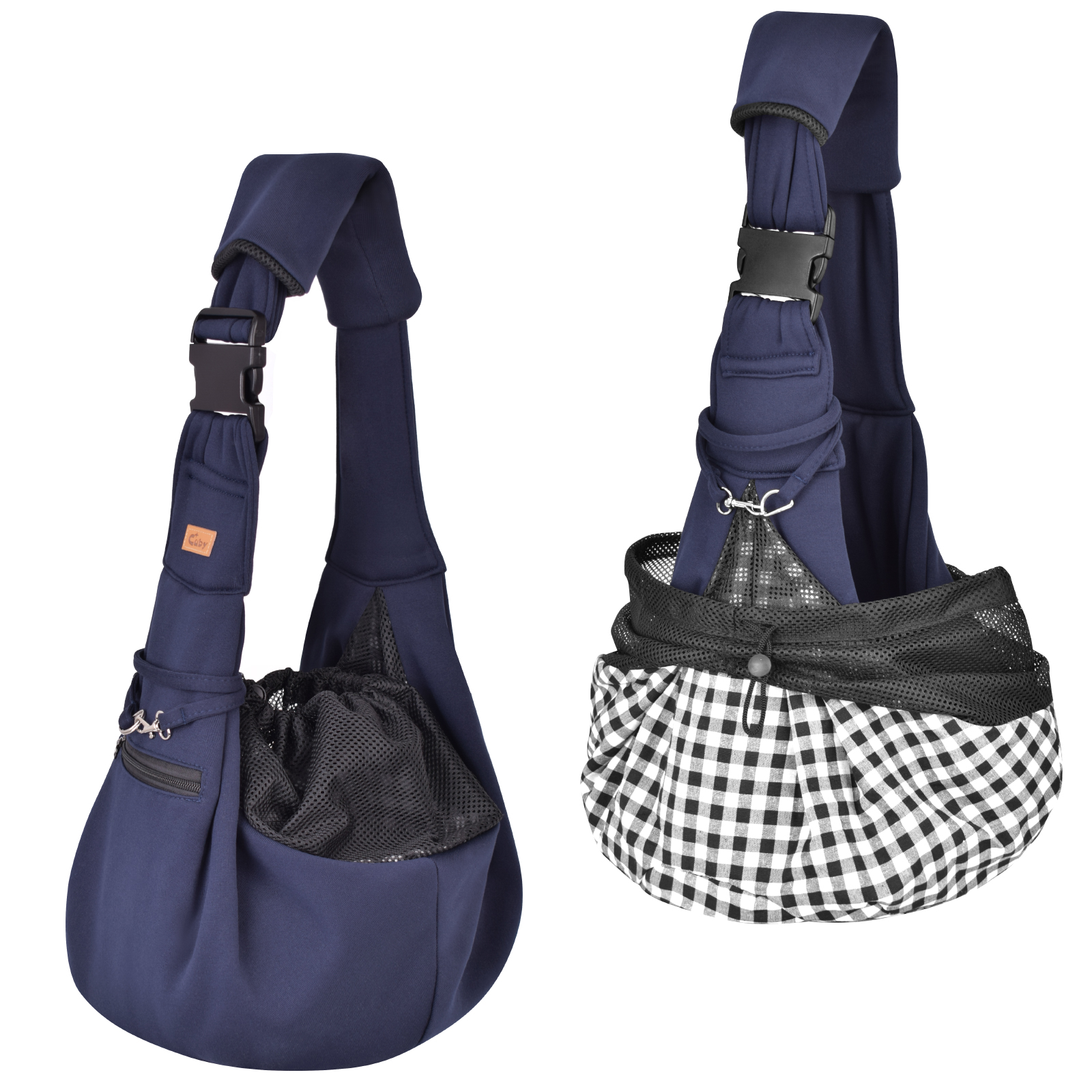 CUBY Pet Carrier Hands-Free Reversible Papoose Bag Travel Cage Dog Cat ...