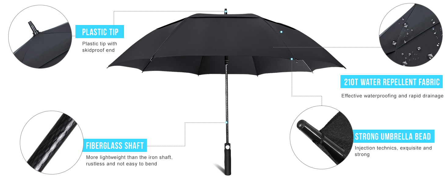 ZOMAKE Golf Umbrella Extra Large Automatic Oversize Double Canopy ...
