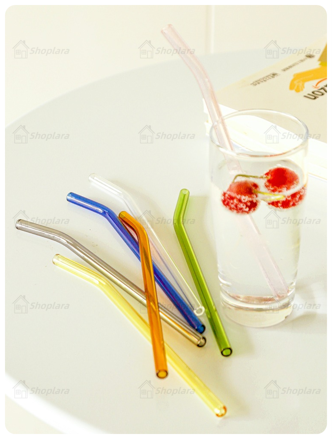 Ins Candy Color Glass Spoon Wave Long Handle Stirring Spoon Dessert ...