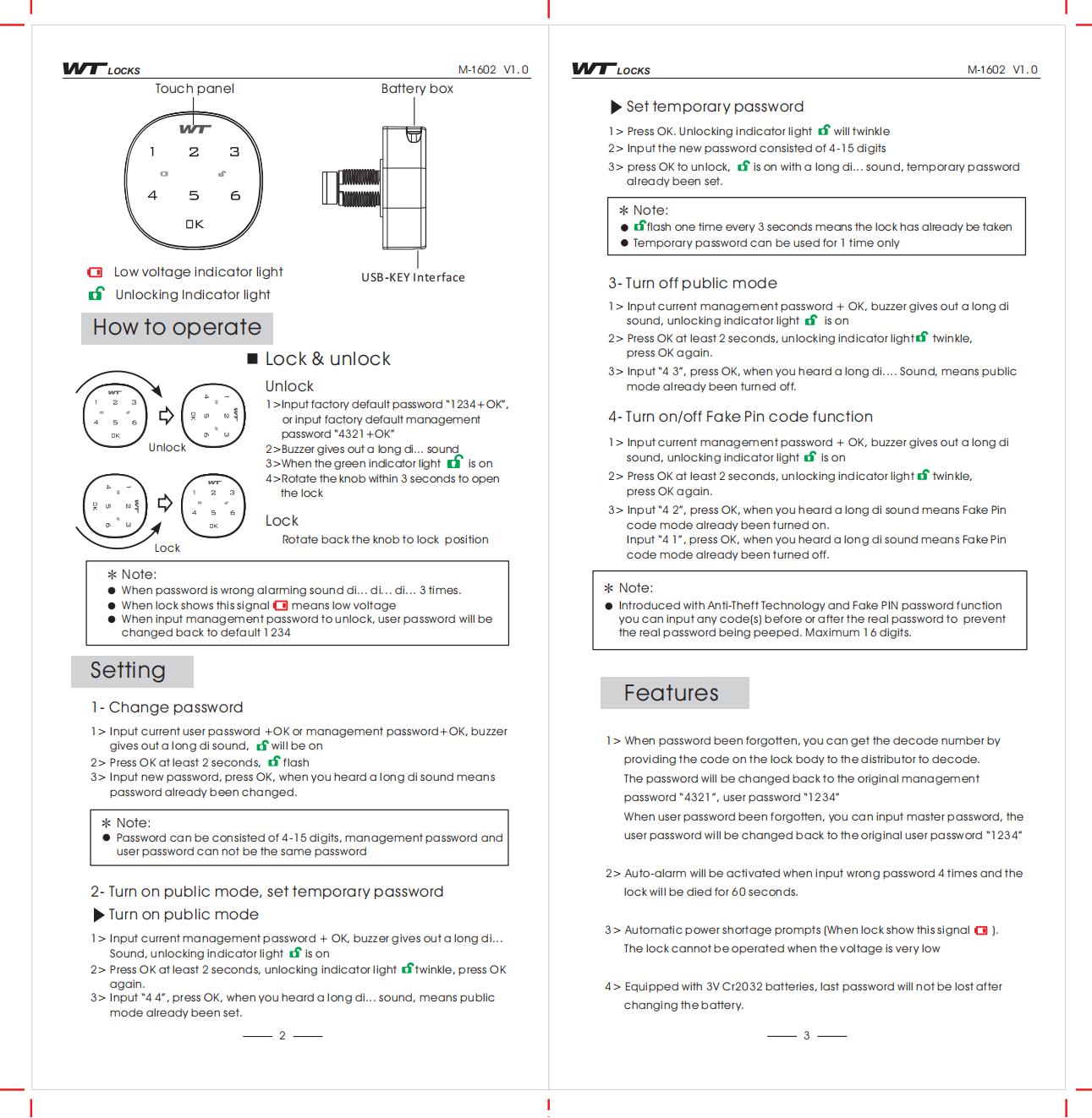 [Unlock clockwise]Touch screen digital electronic code lock/fingerprint ...