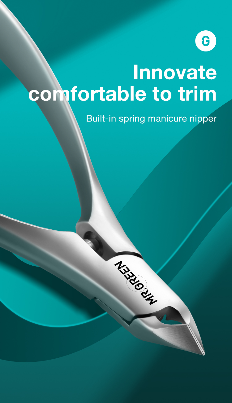 MR.GREEN Cuticle Nippers Innovate Cuticle Scissors Built-In Spring ...