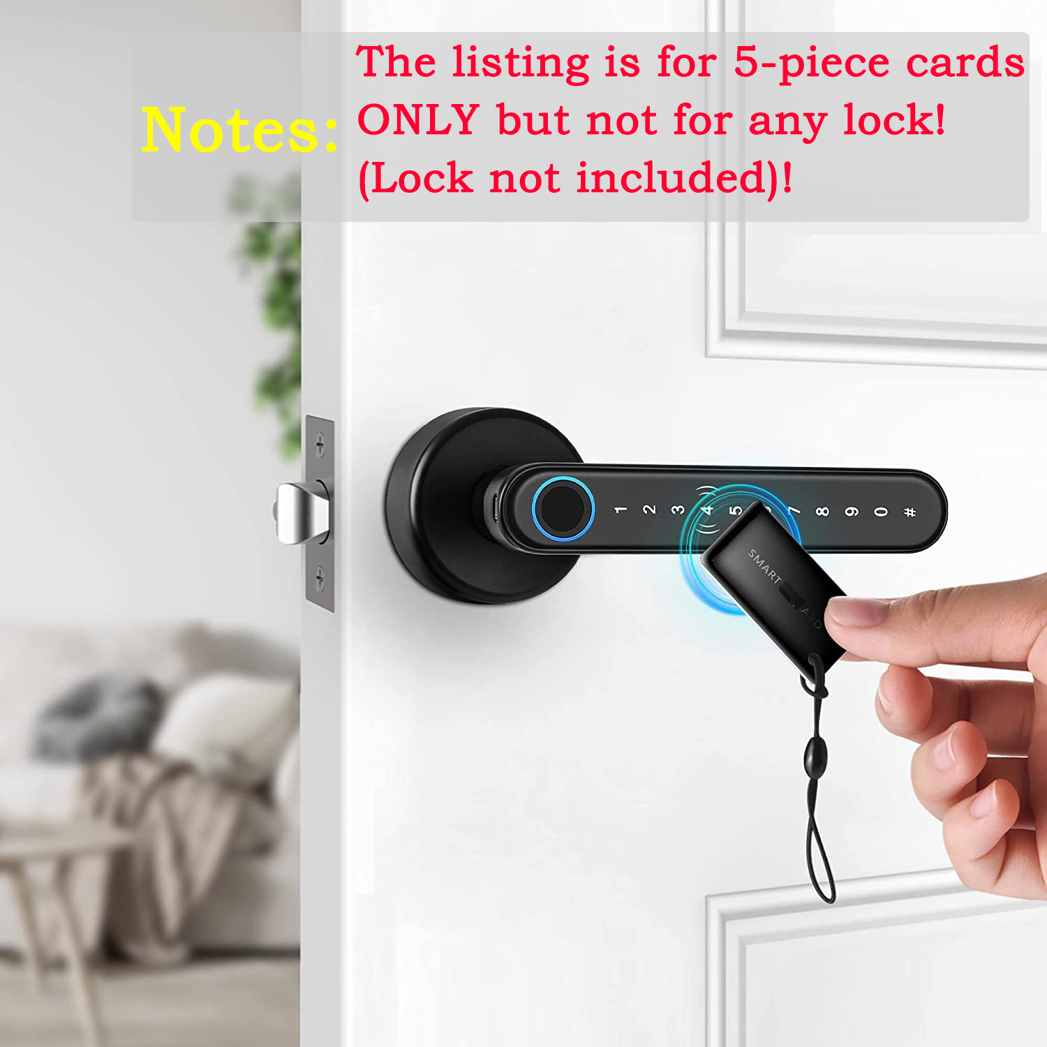 NXP Mifare 1 Smart Door Lock Compatible IC Card, RFID M1 13.56Mhz Fob ...