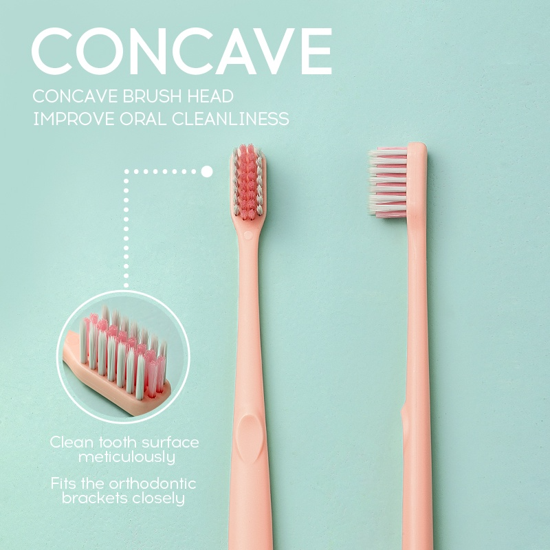 MEYARN P V 3PCS Orthodontic Braces Toothbrush with Soft Brush Concave ...