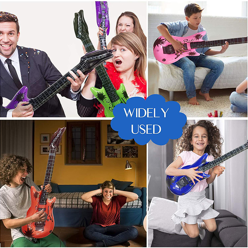 Large Pvc Inflatable Guitar Saxophone Microphone Instrument Birthday ...