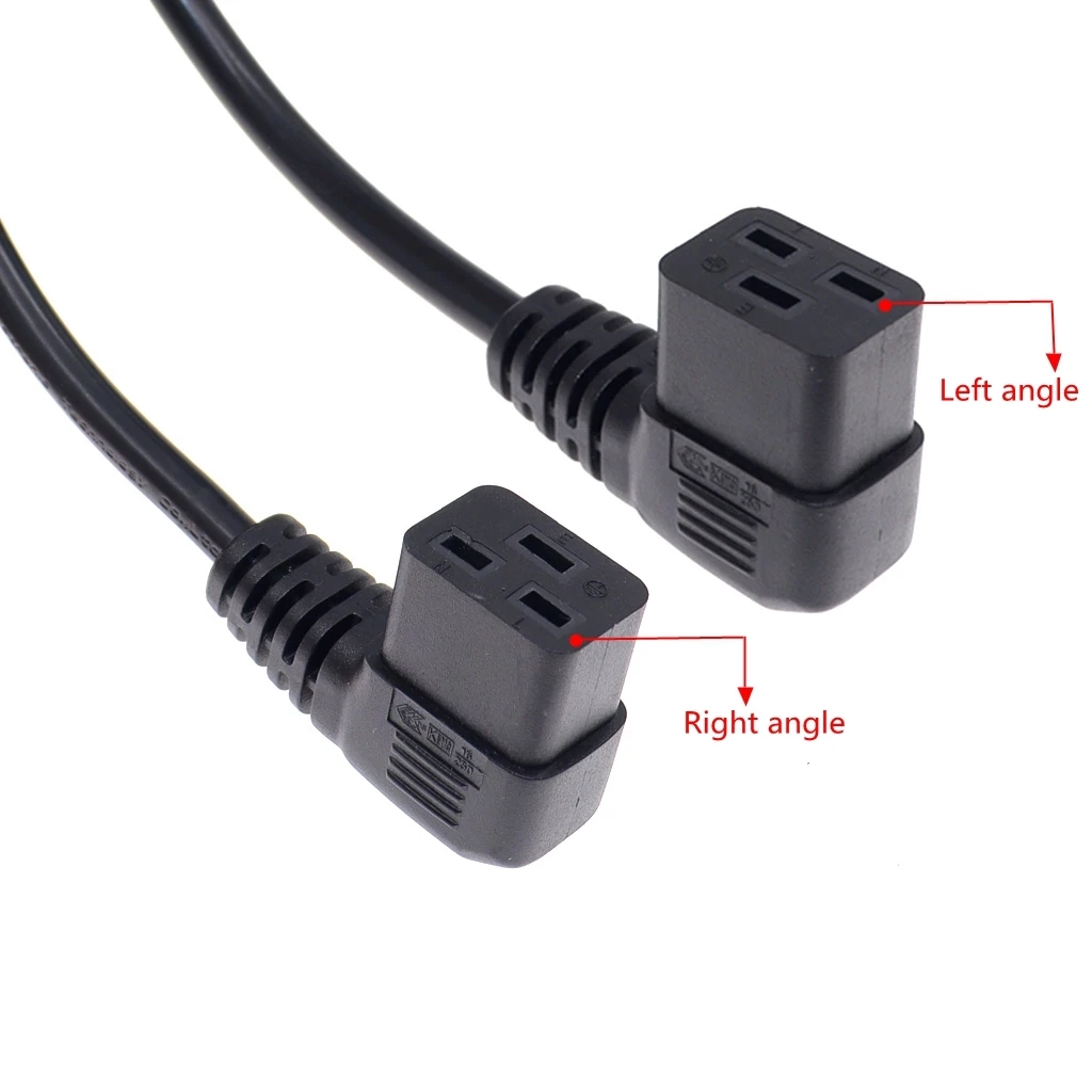 Right Angle C19 to UK BS1363 plug Power Cable for Server/PDU, Connected ...